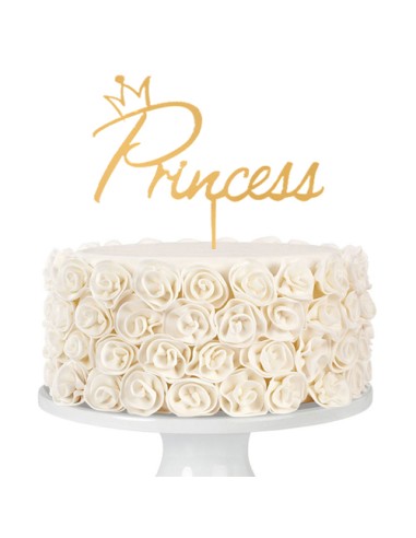 CakeDeco Taarttopper Royal Princess - Spiegel Goud